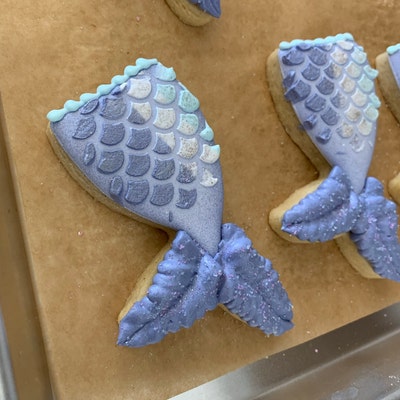 Fish Scale Cookie Stencil Reusable & Durable Mylar Cooke - Etsy