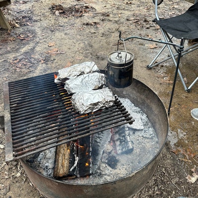 The Original Grill Mini Fire Anchor. Swing Arm. Outdoor Cooking ...