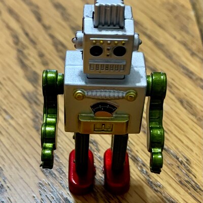 Mini 2 Vintage Retro Robots Figure - Etsy