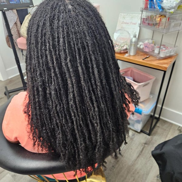 100 Strands of 0.2cm Anwi Textured 4c Human Hair Loc Extensions ...