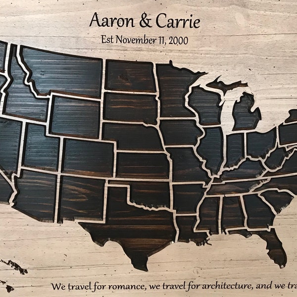 Push Pin Map, Adventure Awaits Map to Mark Travels, Travel Log, US Map ...