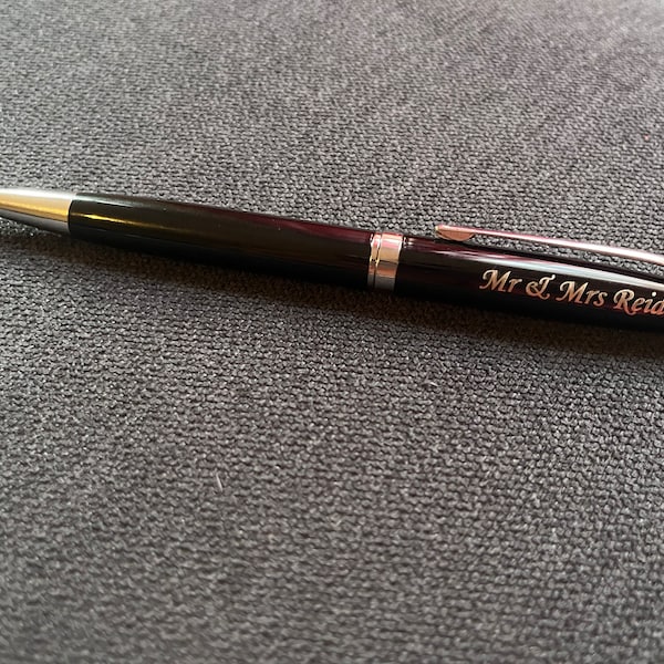 Personalised Engraved Ballpoint Pen Ideas Birthday Wedding Fathers Day ...