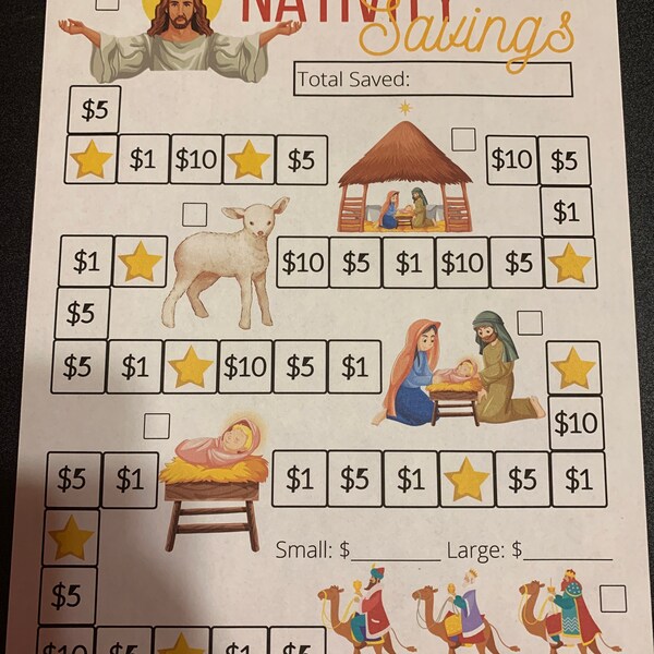 Nativity Savings Challenge Board Game | Jesus Birthday | Savior | Lamb ...