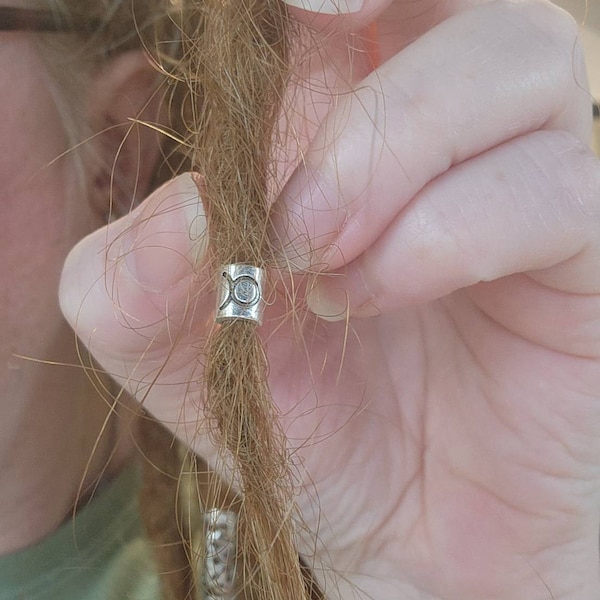 Tribal Dread Bead Bone Dread Bead Dreadlock Accessory Norse Dread Bead ...