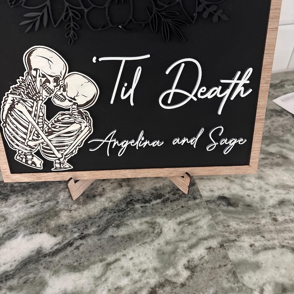 PERSONALIZED 'til Death Sign/ Halloween Decor/ Cottagecore Decor ...