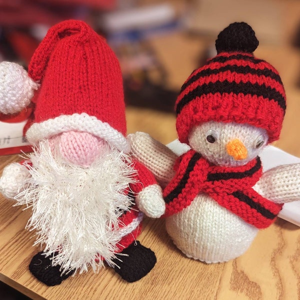 PDF Knitting Pattern Santa Gonk Xmas Gnome Toy Ornament & Chocolate ...