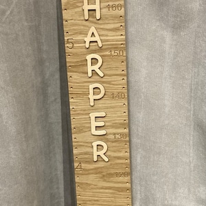 Personalised Wooden Height Chart Ruler, Wooden Height Chart, Children's ...