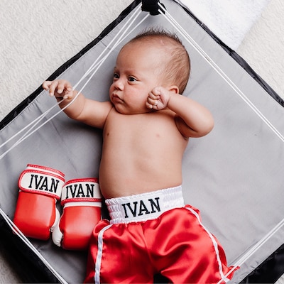 Personalized Baby Boxing Gloves and Shorts Set - Etsy