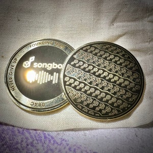 Geometric Haptic Brass Coin EDC Worry Coin Fidget Coin - Etsy