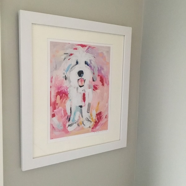 Sheepadoodle Doodle Painting Print - D029 - Etsy