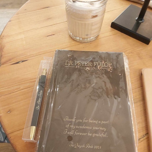 Engraved Leather Journal Gift for Mentor Teacher: Personalized Notebook ...