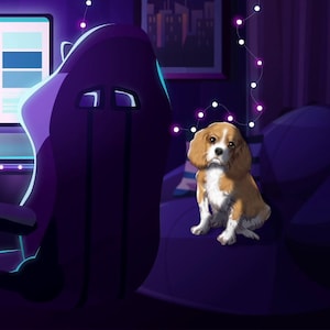 4x Animated Stream Screen for Twitch Lofi Game Room Neon Game Room Twitch Animated Screen for ...