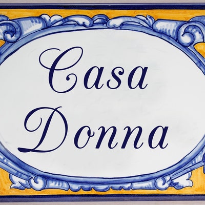 Spain House Address Plaque, Ceramic House Name Sign, Address Plaque ...