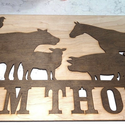 Farm Animals Decor Sign, Custom Animal Name Sign, Kids Room Decor, Farm ...