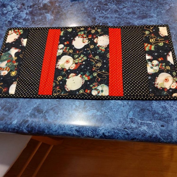 4th of July Quilted Table Topper . Patriotic Quilted Table Deco.candle ...