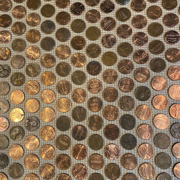 Tile Sheets of US Copper Pennies. Penny Floor and Backsplash Tiles (12 ...