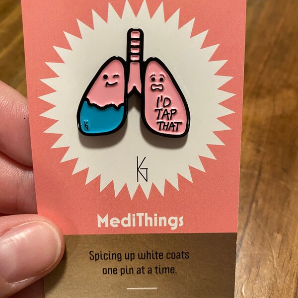 I'd Tap That Lung Pin - Pulmonology / Enamel Pin / Medicine/ Medipins ...