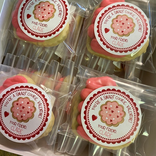 Valentines Day Stickers, You're a Smart Cookie, Boys Valentine Stickers ...