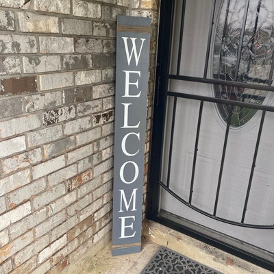 Front Porch Welcome Sign 5 Foot Welcome Sign 4 Foot Welcome Sign Rustic ...