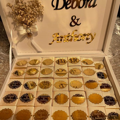 Cream Color Concept Chocolate Box, Wedding Favors, Engagement Chocolate ...