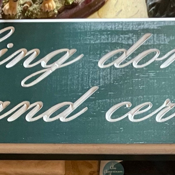 CUSTOM 2 Line CNC Carved Routed Sign Two Lines Simple Layout. - Etsy