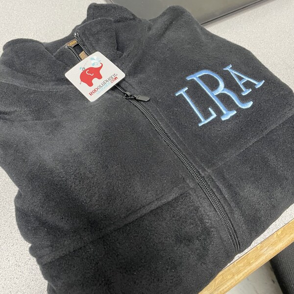 Monogrammed Full Zip Jacket, Monogrammed Fleece Jacket, Personalized ...