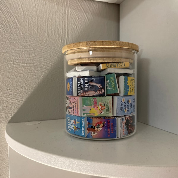 Custom Mini Book Jar, Personalized Miniature Book Collection - Etsy