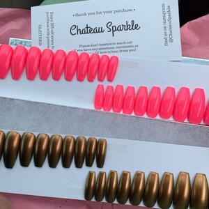 Set of 20 Handpainted Rose Red Matte Nails CHOOSE YOUR | Etsy