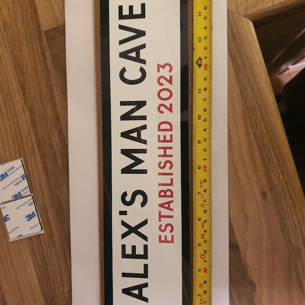 Personalised Acrylic Street Sign , Man Cave - Father's Day Gift - Home ...