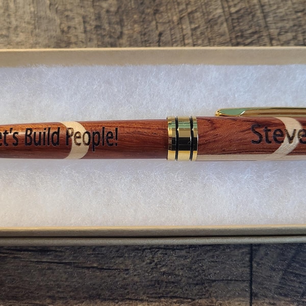 PERSONALIZED Engraved Wooden Pen, Rosewood, Monogramed Multicolor Pens ...
