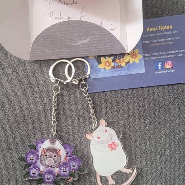 Rat Birthday Card Two Rats Enjoying a Birthday Cake and Party Rat ...