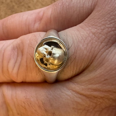 Solid 9ct Gold Russian Wedding Ring Rolling Ring Trio Ring Fidget Ring ...