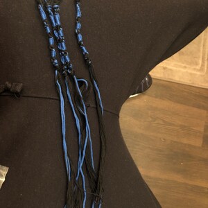 TZITZIT Set of 4 W/clips Traditional Black W Blue Messianic Tzitzits ...