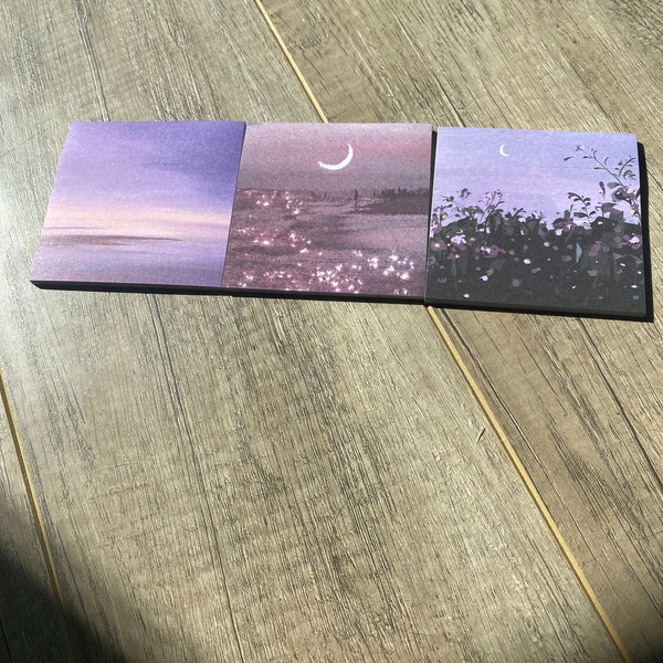 Set of 3 Nature Scenery Sticky Notes | Made in USA | 150 Sheets Memo ...