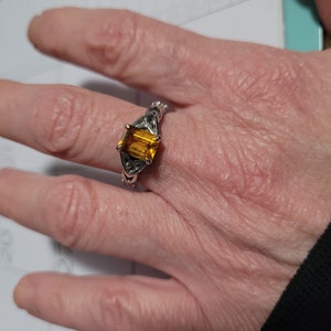 Fine Yellow Topaz Ring-november Birthstone Ring-yellow - Etsy