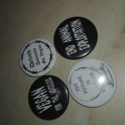Vegan Activist Badge Set - Etsy UK