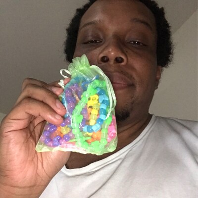 2D DNA Rainbow Kandi Cuff Bracelet in Black or White. Perfect for Any ...