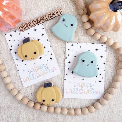 Halloween Cookie Card 3.5 X 5 Stars Cookie Card, Cookie Card, Witch ...