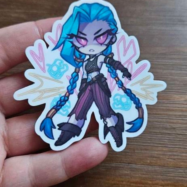 Arcane Chibi Stickers - Arcane League of Legends (jinx Vi Caitlyn Ekko ...