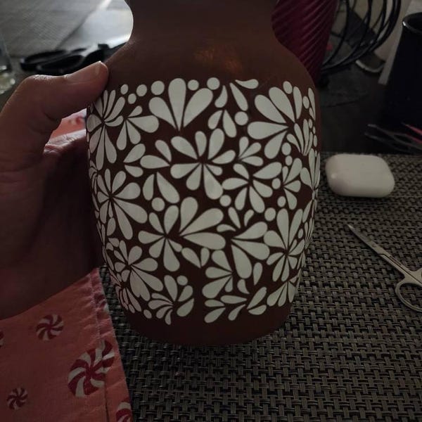 Talavera UVDTF Wrap: Mexican Embroidery Style, Flower Snowflake Pattern ...