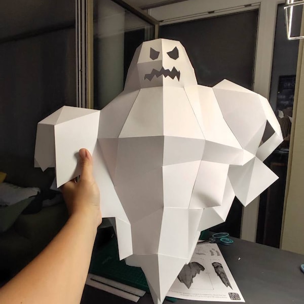 Papercraft DIY Ghost , Papercraft Halloween Ghost, Dxf Ghost Drawing ...