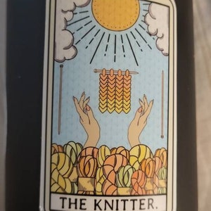 Funny Crochet the Knitter Vinyl Sticker, Knitting Gift, Knit Life Tarot ...