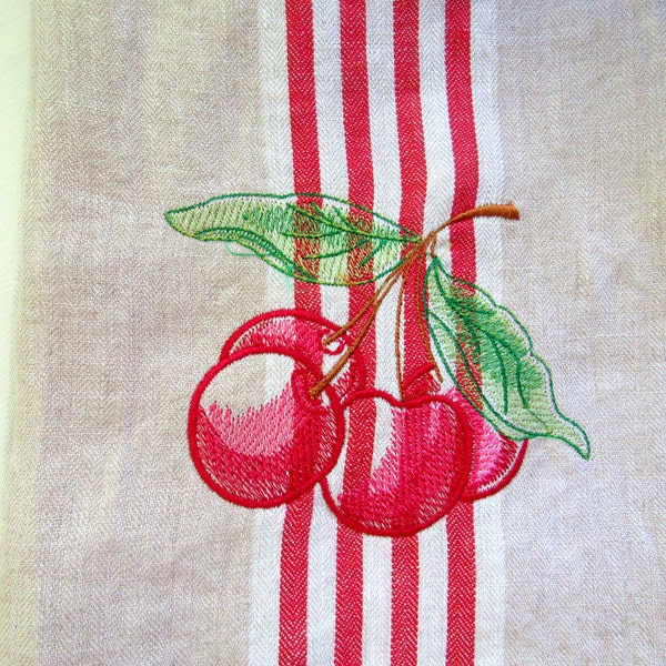 Cherry Embroidery Design - 5 Sizes Instant Download - Etsy