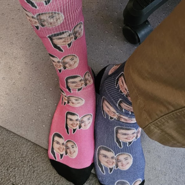 Custom Face Socks, Personalized Photo Socks, Picture Socks, Face on ...