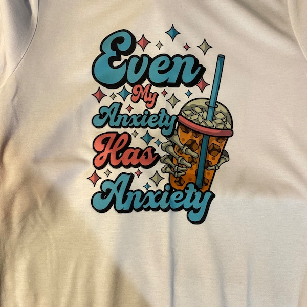 Even My Anxiety Has Anxiety T-shirt Png Design, Retro Hippy Sublimation ...
