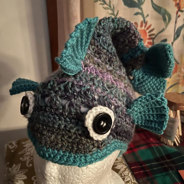 Crochet Fish Hat Pattern and Tutorial - Etsy