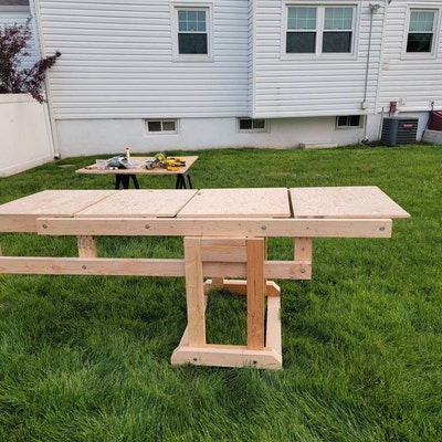 Transforming Shelf /workbench Plans, Convertible Table/shelf Build ...