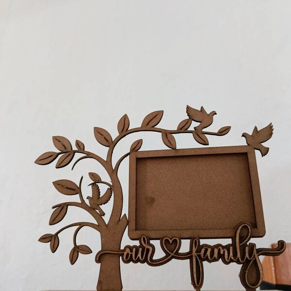 Family Photo Frame, Laser Redy File, Svg, Dxf, Cdr, Pdf. 3mm Material ...