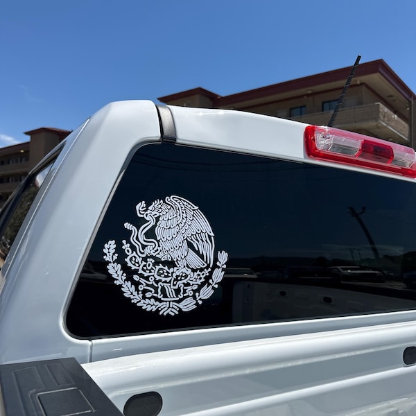 Mexican Flag Logo Decal, Mexican Eagle Decal, Waterproof Vinyl Sticker ...