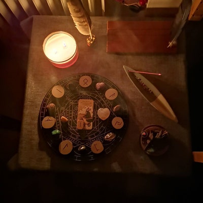 Crystal Grid Board Altar Pentacle Star of Magicians. Eleven Star ...